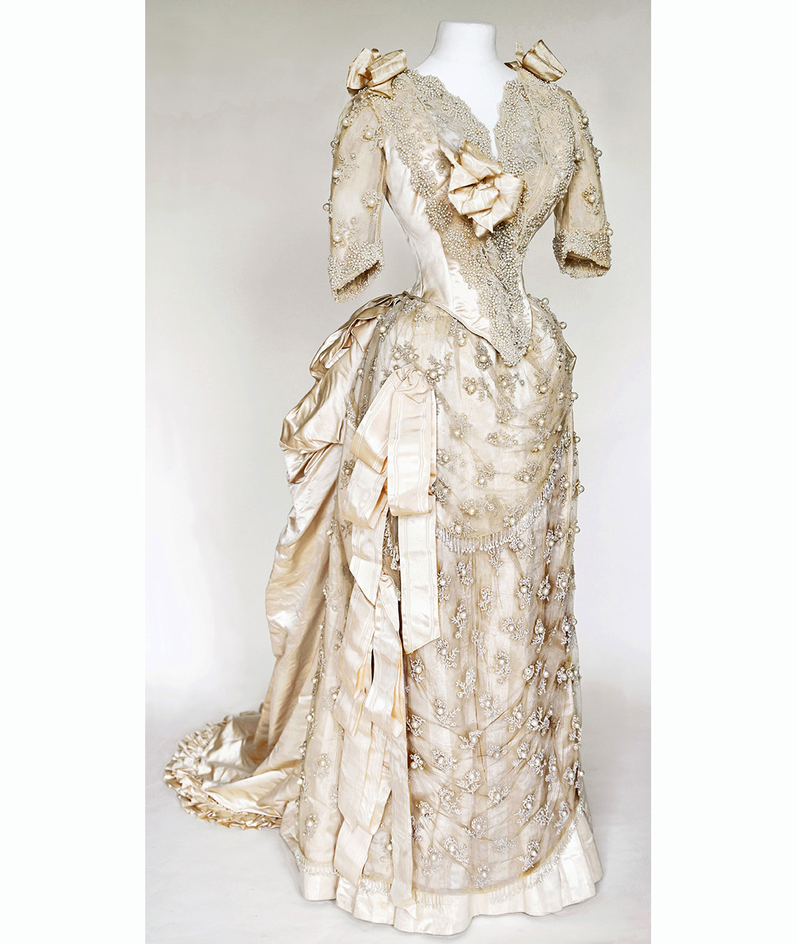 1882 Wedding dress and shoes - Hopkins Costume Trust